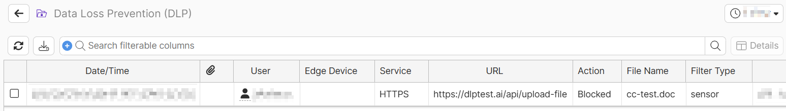 Blocking HTTPS upload traffic with credit card info example | FortiSASE | Fortinet Document Library