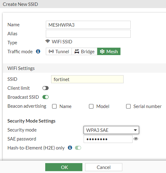 Add GUI support for configuring WPA3-SAE security mode on mesh backhaul ...