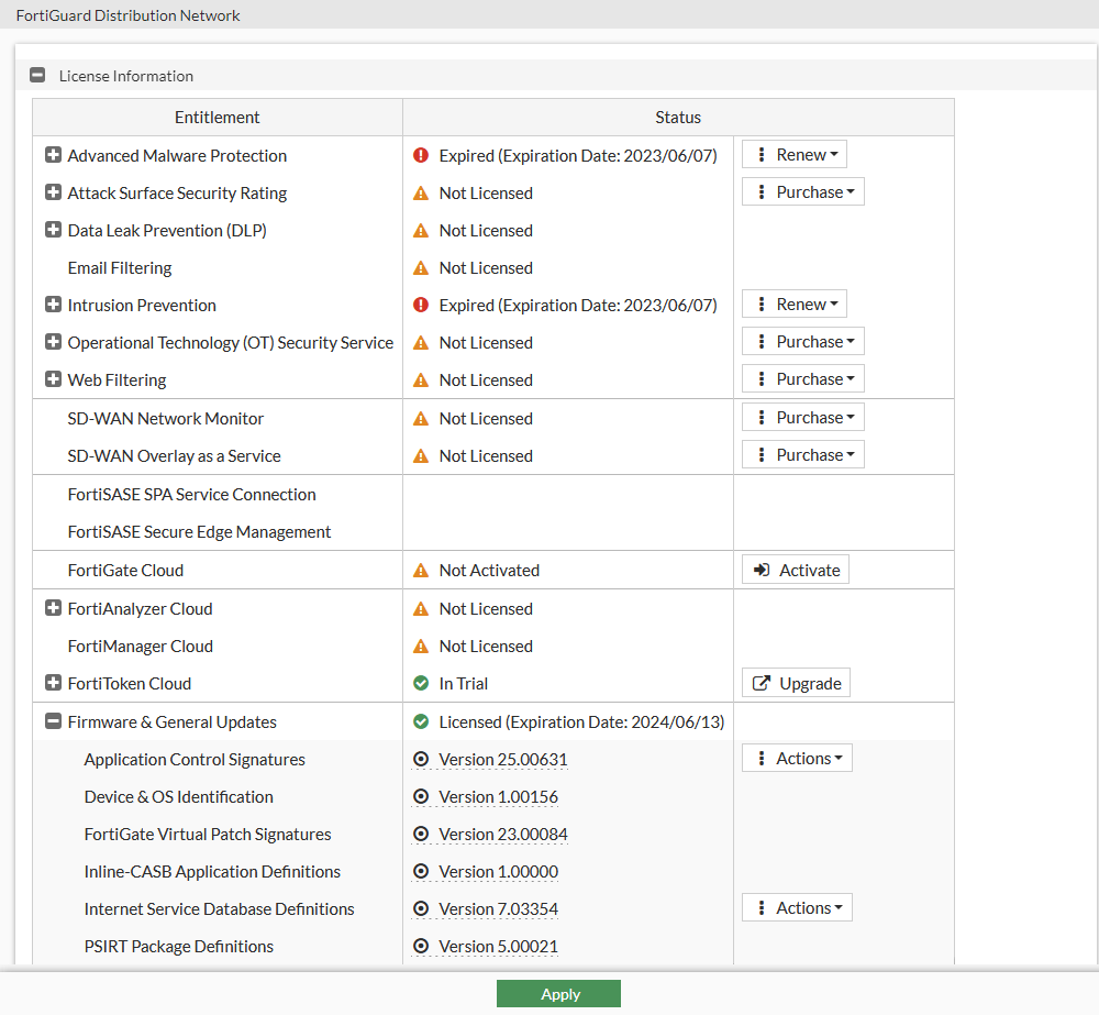 Attack Surface Security Rating service 7.4.1 | FortiGate / FortiOS 7.4. ...