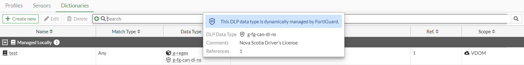 GUI enhancements for FortiGuard DLP service 7.4.1 | FortiGate / FortiOS ...