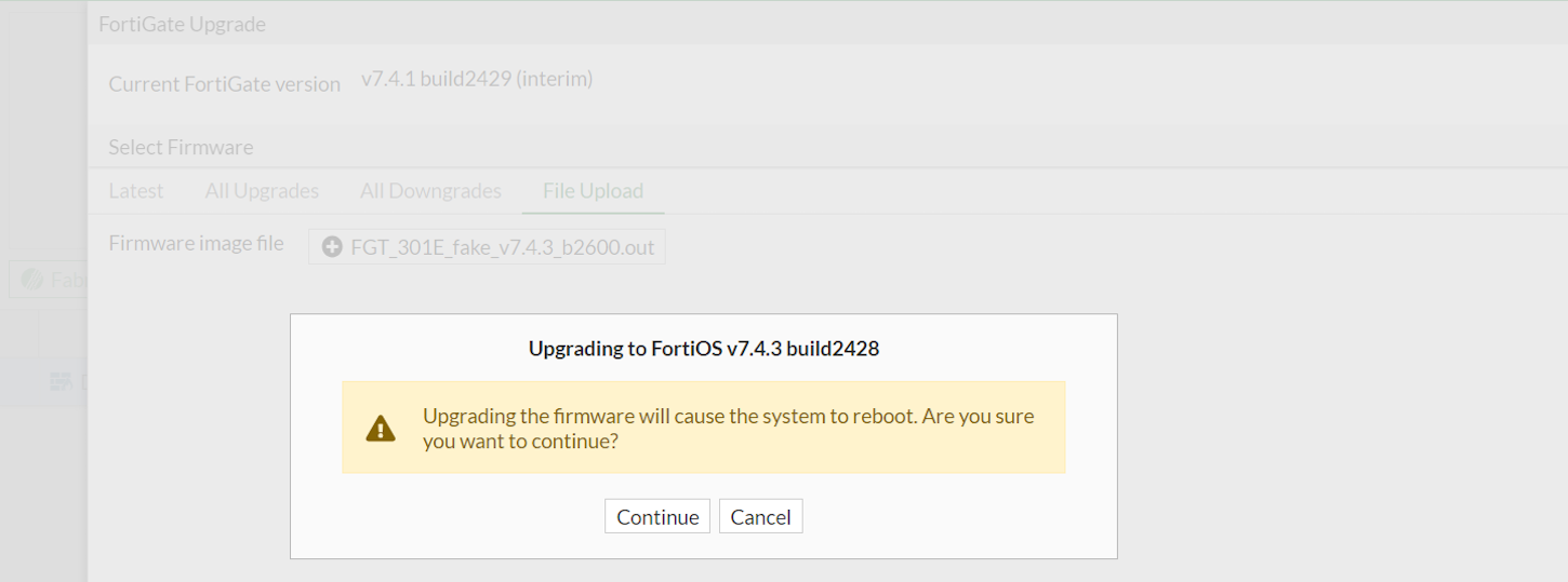 Uploading new firmware to unlicenced FortiGate : r/fortinet