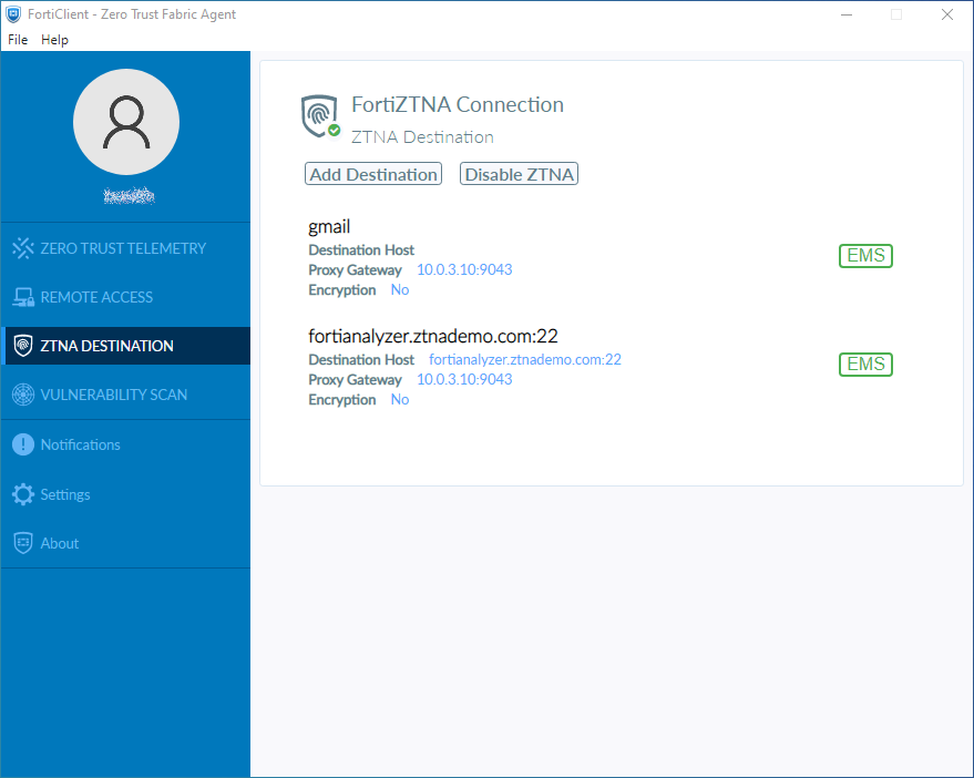 Share ZTNA application configurations with FortiClient EMS 7.4.4 ...