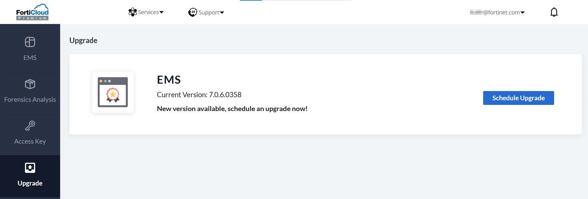 Upgrading FortiClient Cloud | FortiClient Cloud | Fortinet Document Library