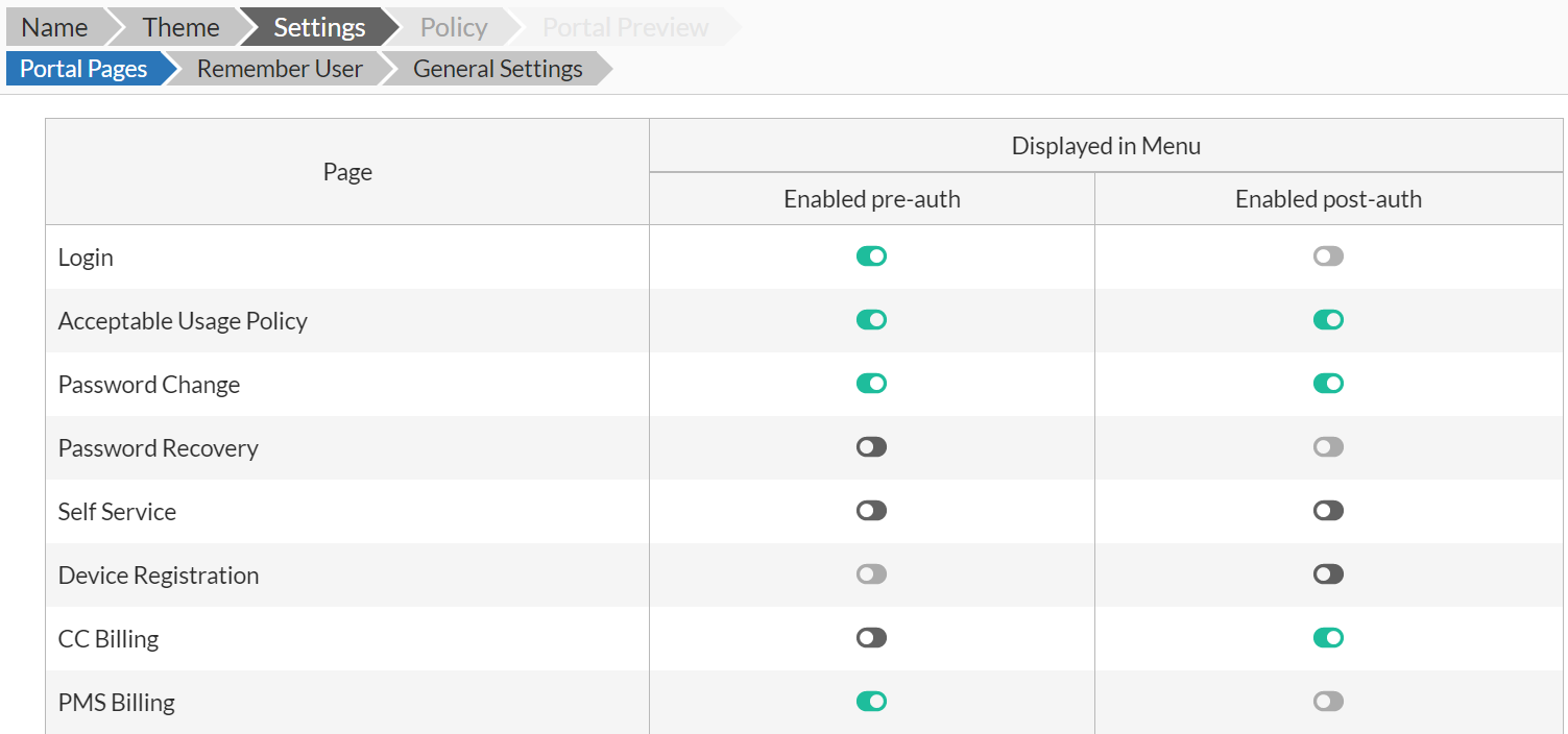 Settings | FortiGuest 1.3.1 | Fortinet Document Library