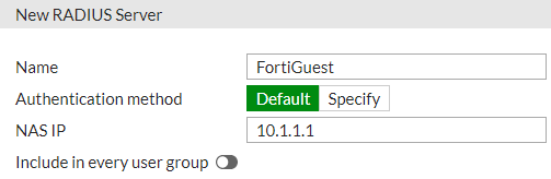 RADIUS Clients | FortiGuest 1.3.1 | Fortinet Document Library