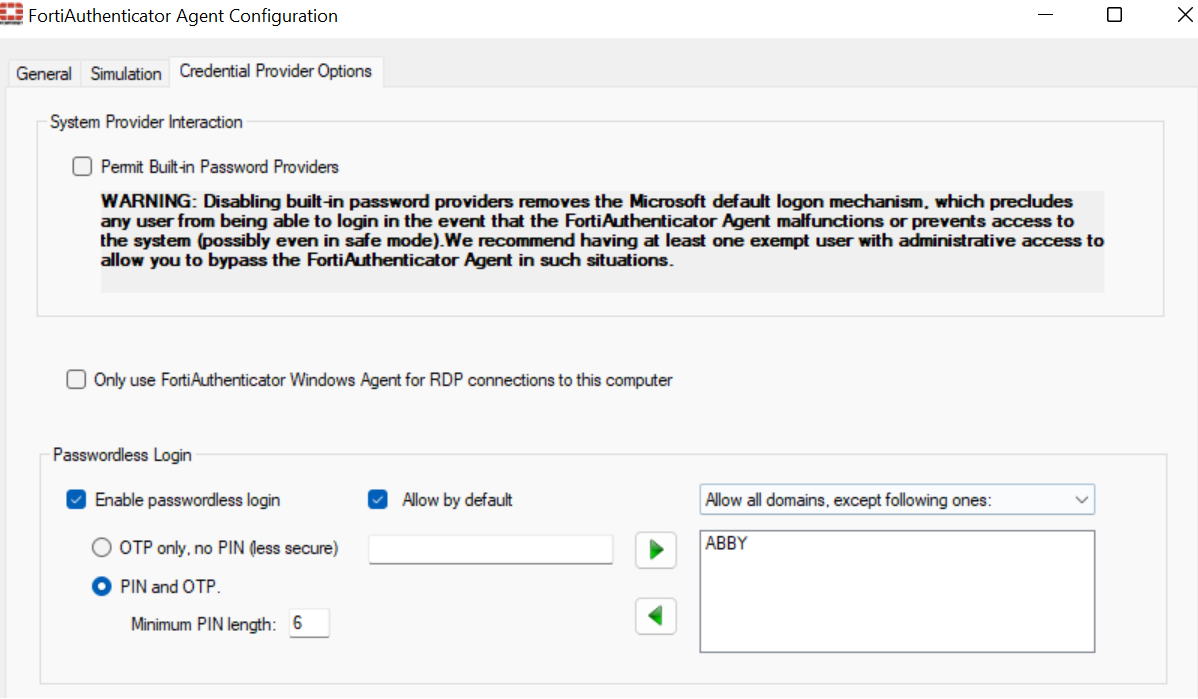 Optional configuration settings | FortiAuthenticator 6.6.0 | Fortinet ...