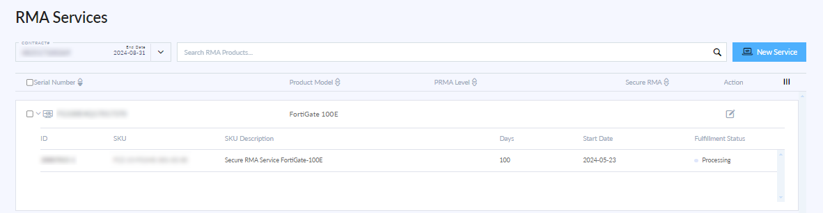 Priority and Secure RMA | FortiCloud Services 24.4.0 | Fortinet ...