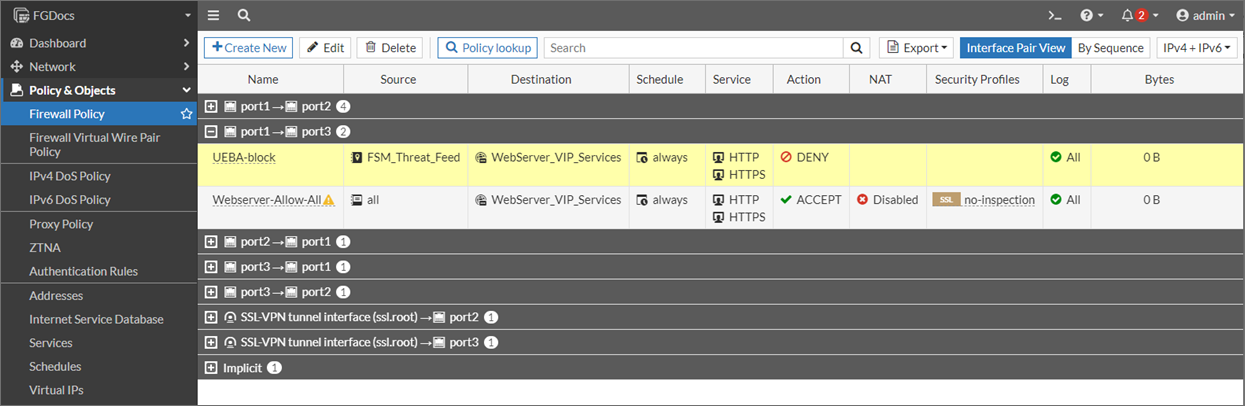 FortiGate Methods to Utilize the Feed | FortiSIEM 7.1.0 | Fortinet ...