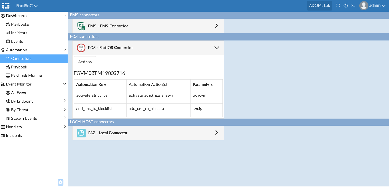 FortiOS Connector | FortiAnalyzer 6.4.0 | Fortinet Document Library