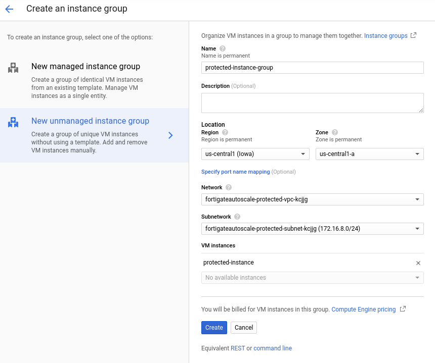 Adding instances to the protected subnet | FortiGate Public Cloud 7.6.0 ...