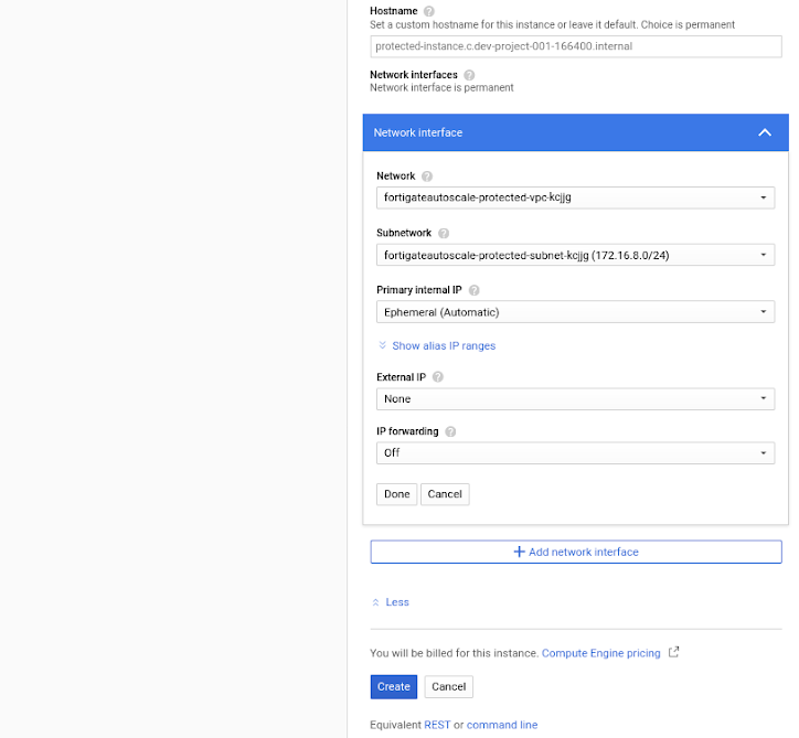 Adding instances to the protected subnet | FortiGate Public Cloud 7.6.0 | Fortinet Document Library