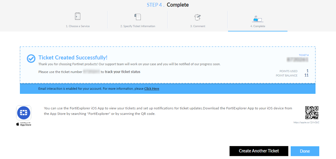 Creating an Advanced Service ticket | FortiCloud Services 25.2.0 ...