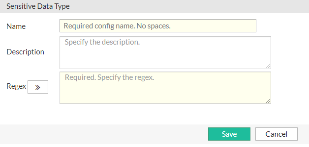Configuring a Sensitive Data Type object | FortiADC 7.4.3 | Fortinet ...