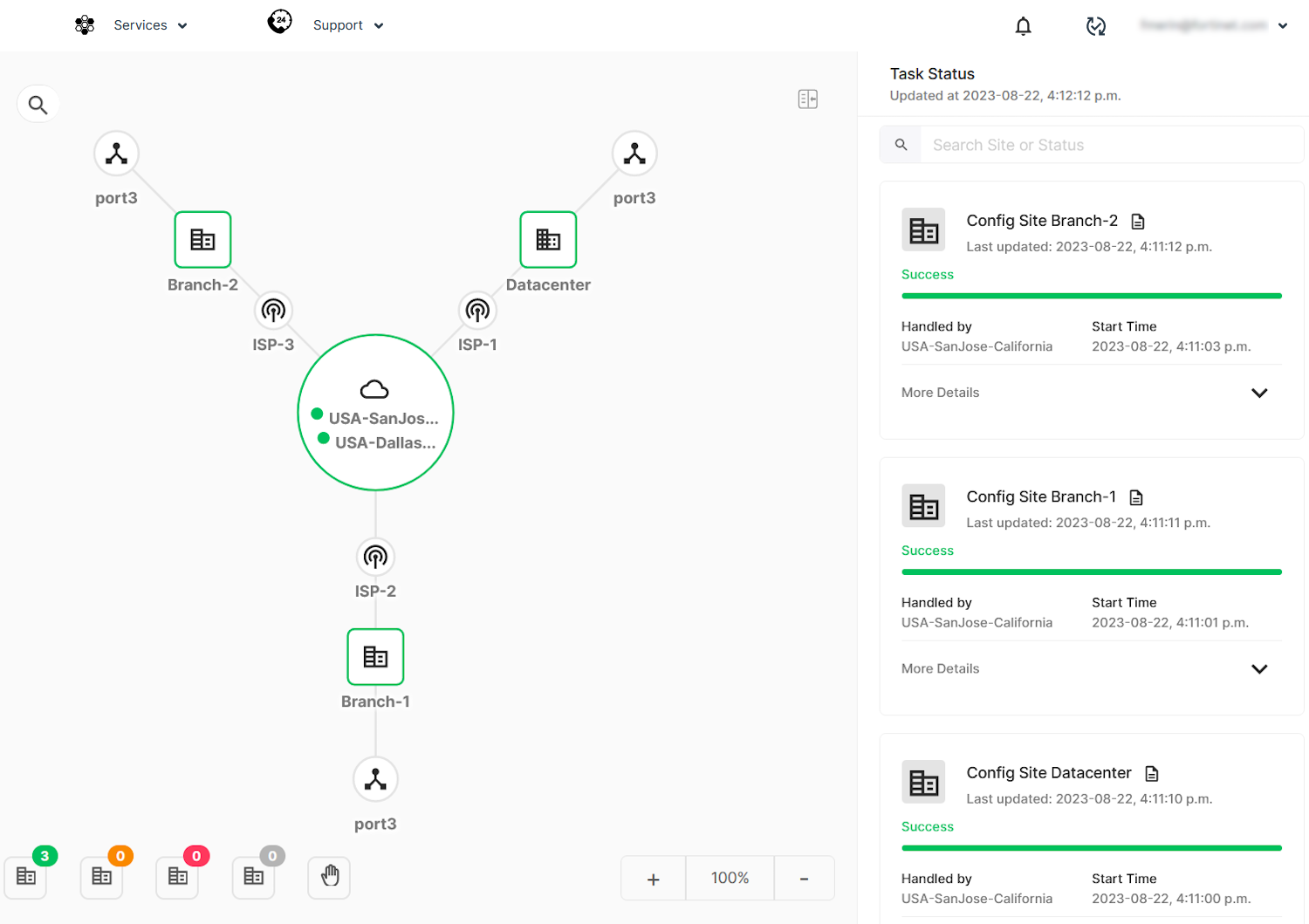 Deploying the new SD-WAN region using OaaS | Overlay-as-a-Service 24.1.0 | Fortinet Document Library
