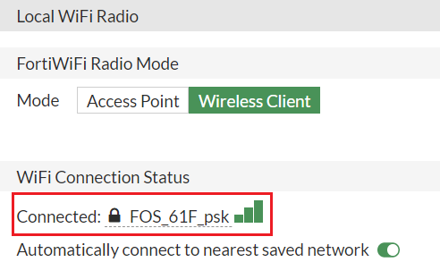 Configuring a FortiWiFi unit as a wireless client | FortiAP / FortiWiFi ...