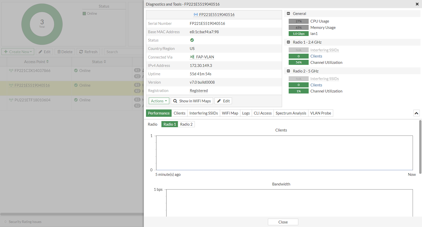 FortiAP diagnostics and tools | FortiAP / FortiWiFi 7.6.1 | Fortinet ...