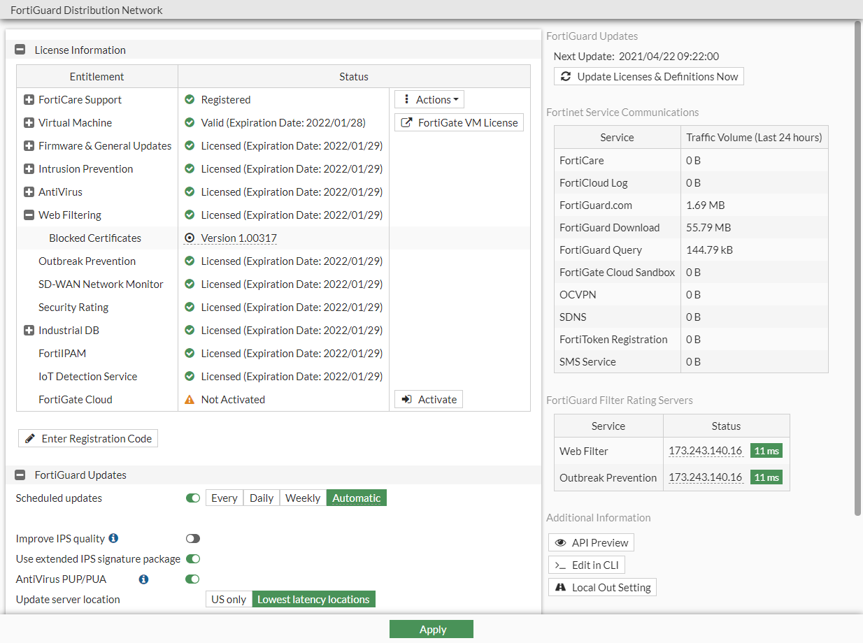 FortiGuard outbreak prevention | FortiGate / FortiOS 7.0.7 | Fortinet ...