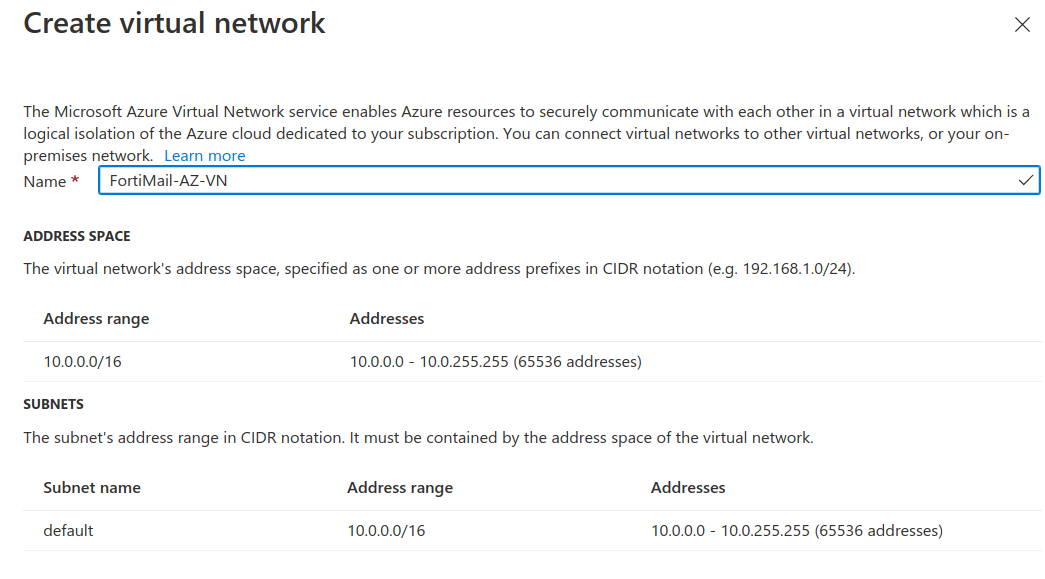 Creating the FortiMail VM Instance | FortiMail Appliances and Virtual ...