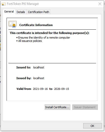 View certificate information | FortiToken 1.15.0 | Fortinet Document ...