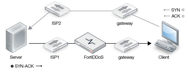 Understanding FortiDDoS Asymmetric Mode | FortiDDoS-F 6.5.1