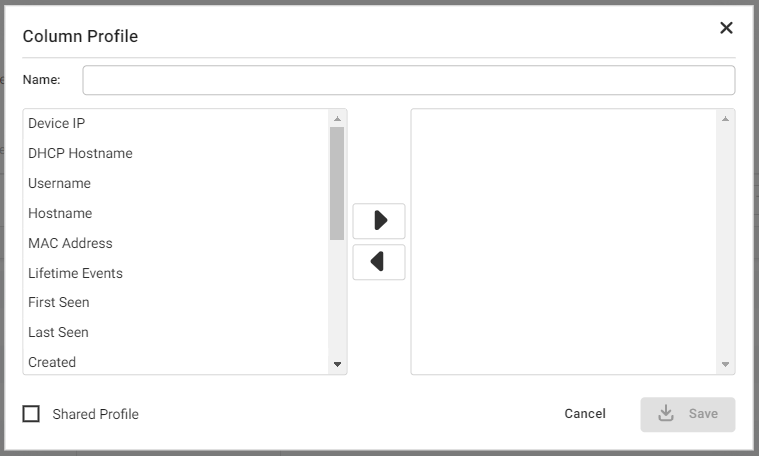 Creating column profiles | FortiNDR Cloud 25.1.d | Fortinet Document Library