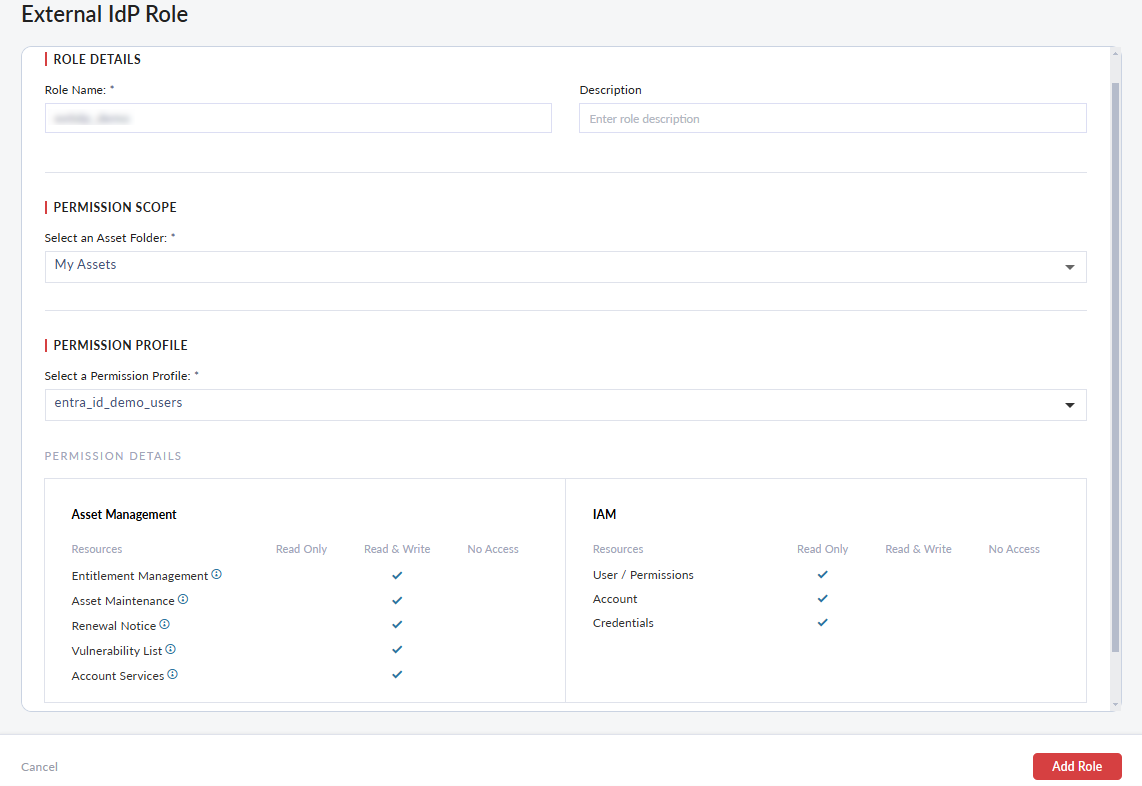 Adding external IdP roles to the application | FortiCloud Services 25.3.0 | Fortinet Document ...
