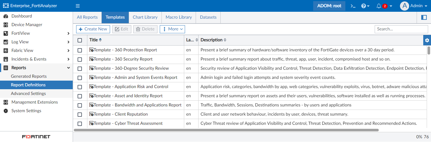 Panes | FortiAnalyzer 7.6.3 | Fortinet Document Library