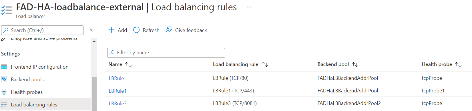 FortiADC Virtual Server with traffic group in HA VRRP using Azure Load Balancer | FortiADC ...