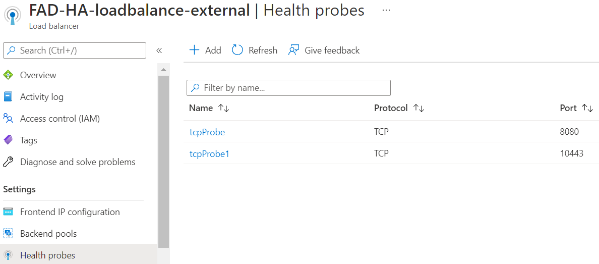 Example: FortiADC L7 Virtual Server with HA VRRP mode using Azure Load Balancer Topology ...