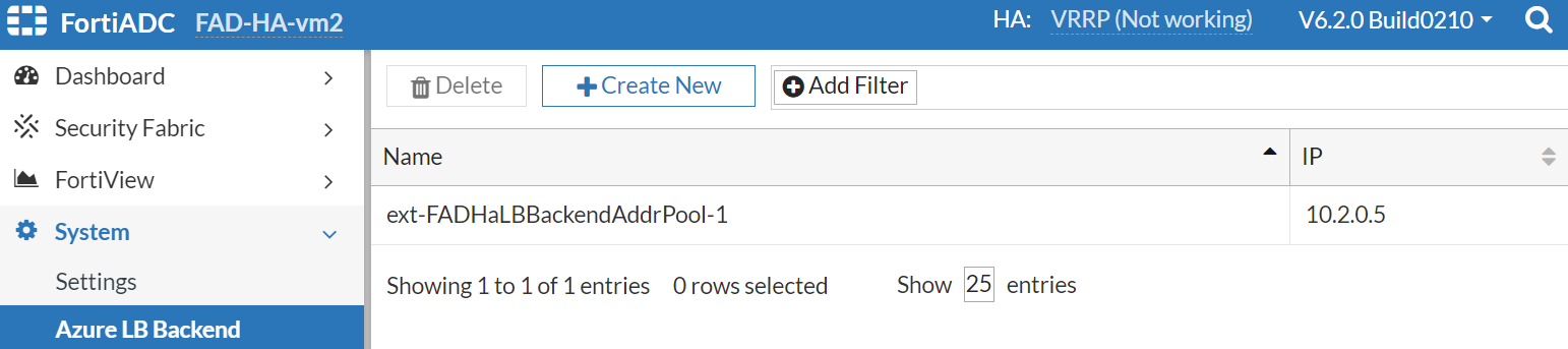Example: FortiADC L7 Virtual Server with HA VRRP mode using Azure Load Balancer Topology ...