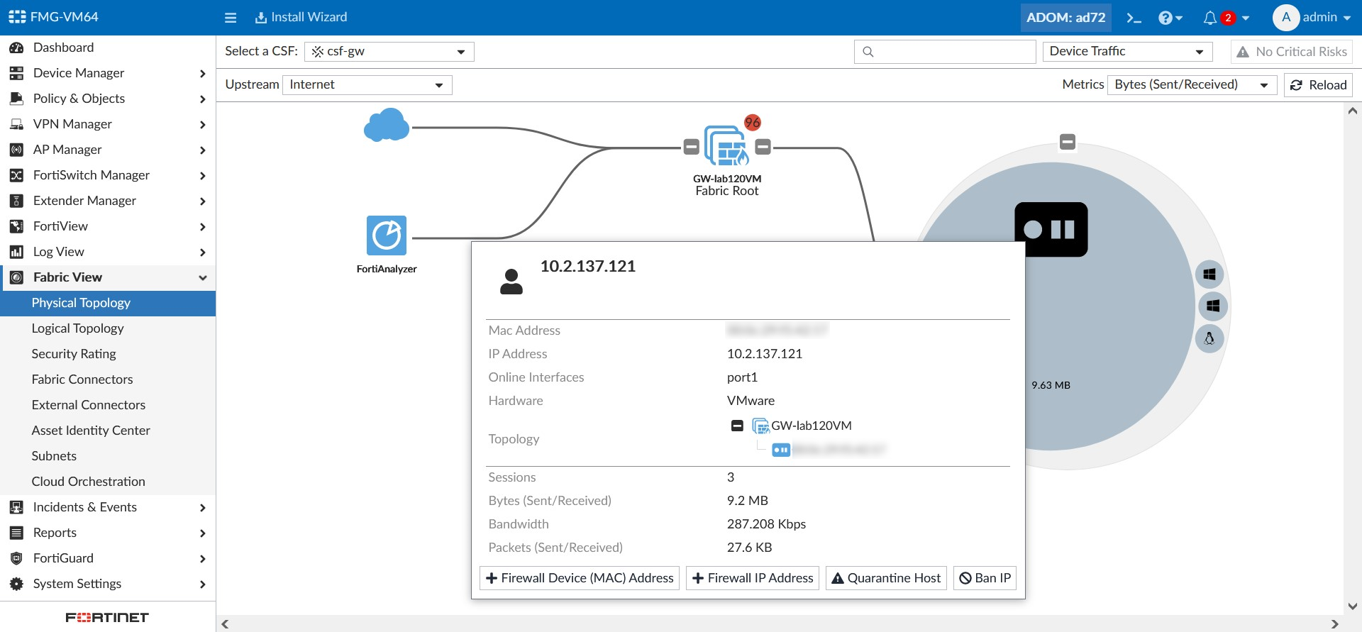 Updated Csf Topology View On Fortimanager Fortimanager 7 4 0