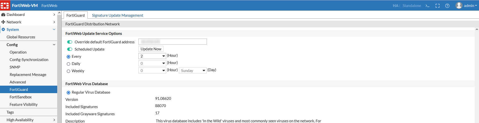 FortiManager manages the licenses for air-gapped FortiWeb via the ...