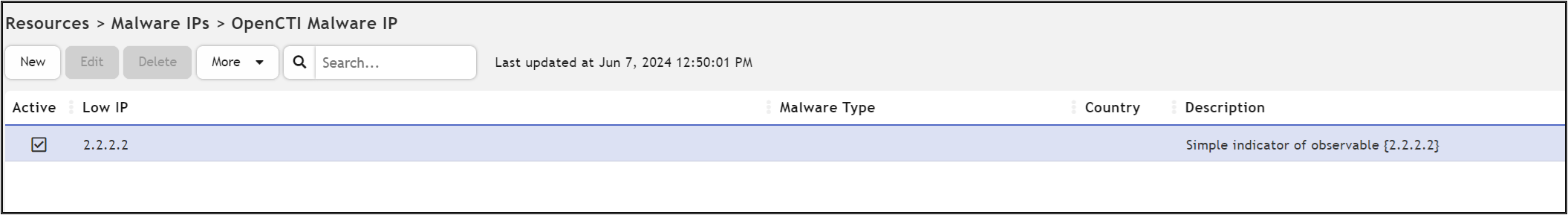 Working with OpenCTI Threatfeeds | FortiSIEM 7.3.3 | Fortinet Document ...
