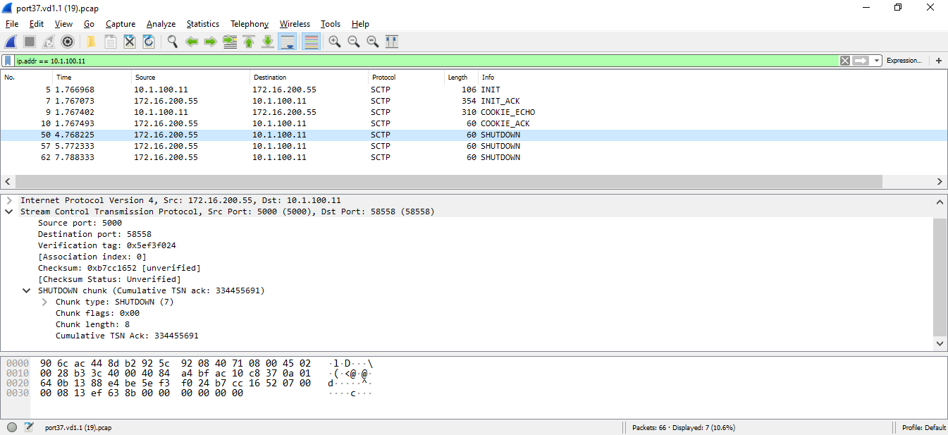 Extend SCTP filtering capabilities 7.0.1 | FortiGate / FortiOS 7.0.0