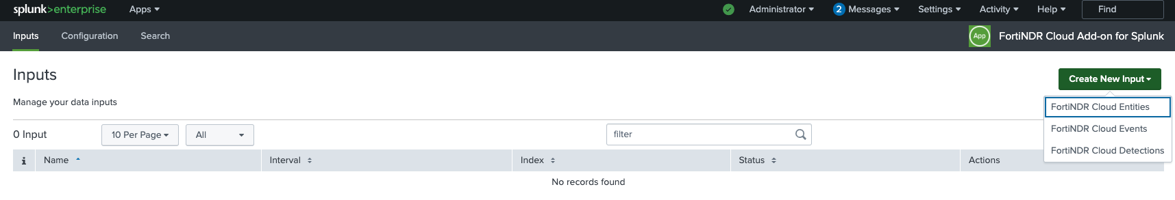 Configuring the FortiNDR Cloud App | FortiNDR Cloud 2024.2.0 | Fortinet ...