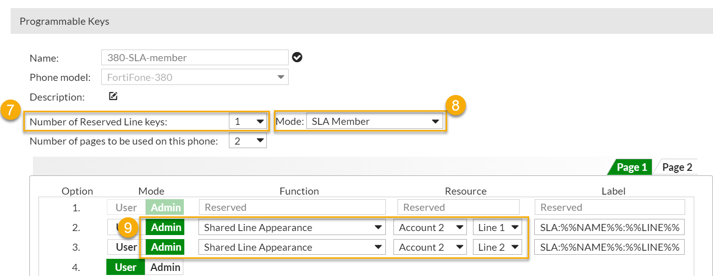 Appendix A: Shared line appearance | FortiVoice Cloud 1.0.0 | Fortinet ...