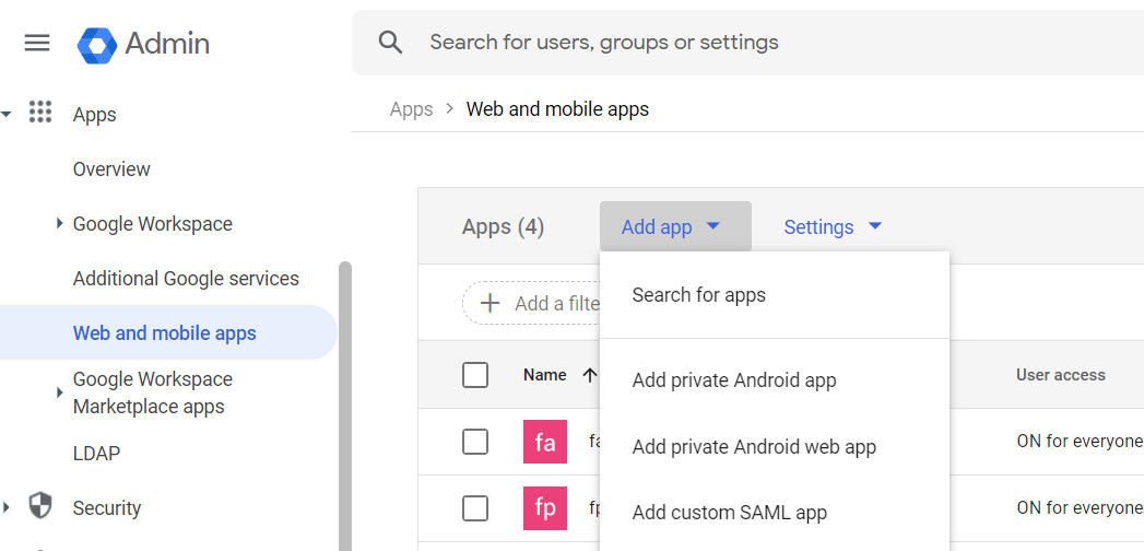 Example 1: Google SAML as IdP and FortiGate SSL VPN as SP | FortiToken Cloud | Fortinet Document ...
