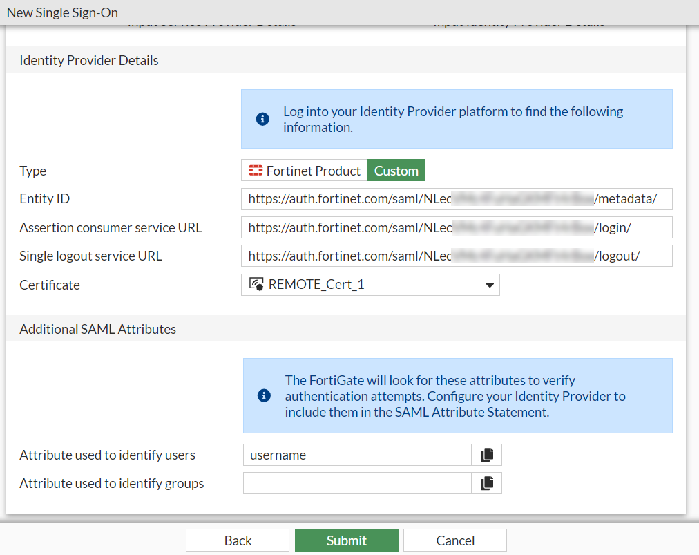Example 1: Google SAML as IdP and FortiGate SSL VPN as SP | FortiToken ...