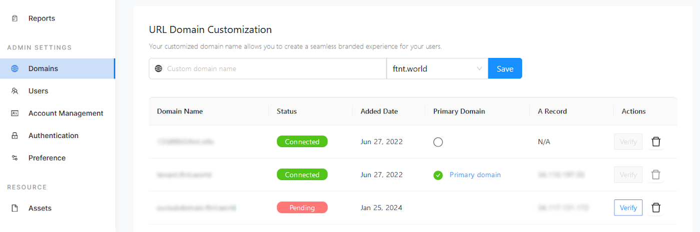 URL domain customization (Premium level service) | Security Awareness and Training 24.1.1 ...