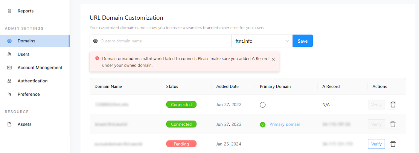URL domain customization (Premium level service) | Security Awareness and Training 24.1.1 ...