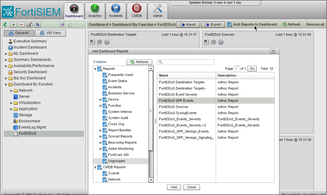 Using FortiSIEM to collect DDoS attack and event logs | FortiDDoS-F 6.6 ...