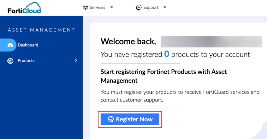 Register the FortiGate and Necessary Licenses in Asset Management ...