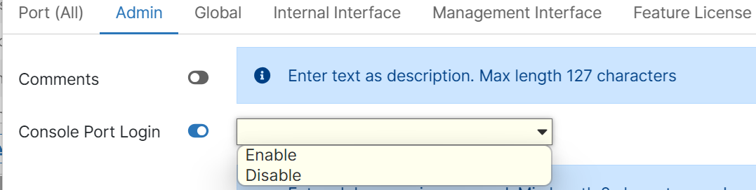 Disabling Console Port on FortiSwitch | FortiEdge Cloud 24.3.0 | Fortinet Document Library