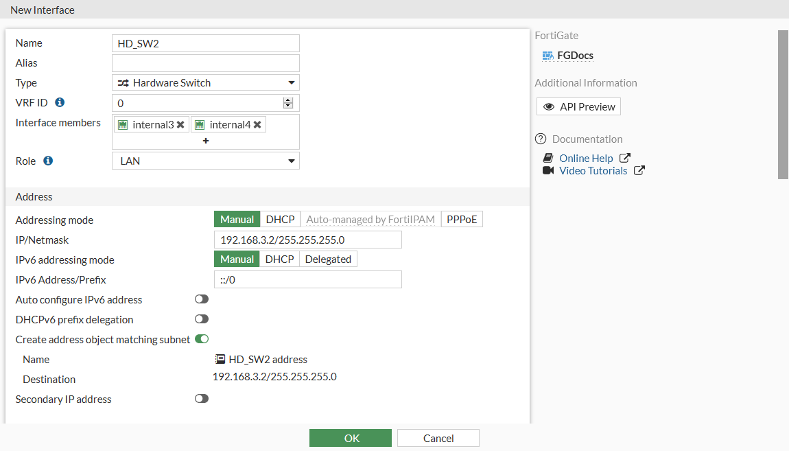 Configuring SD-WAN in an HA cluster using internal hardware switches ...