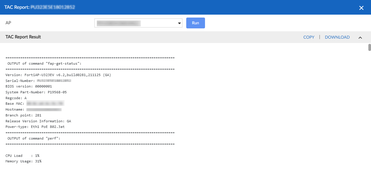 TAC Report | FortiEdge Cloud 25.2.a | Fortinet Document Library