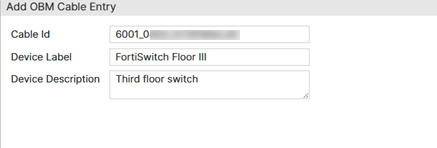 Cables | FortiEdge Cloud | Fortinet Document Library