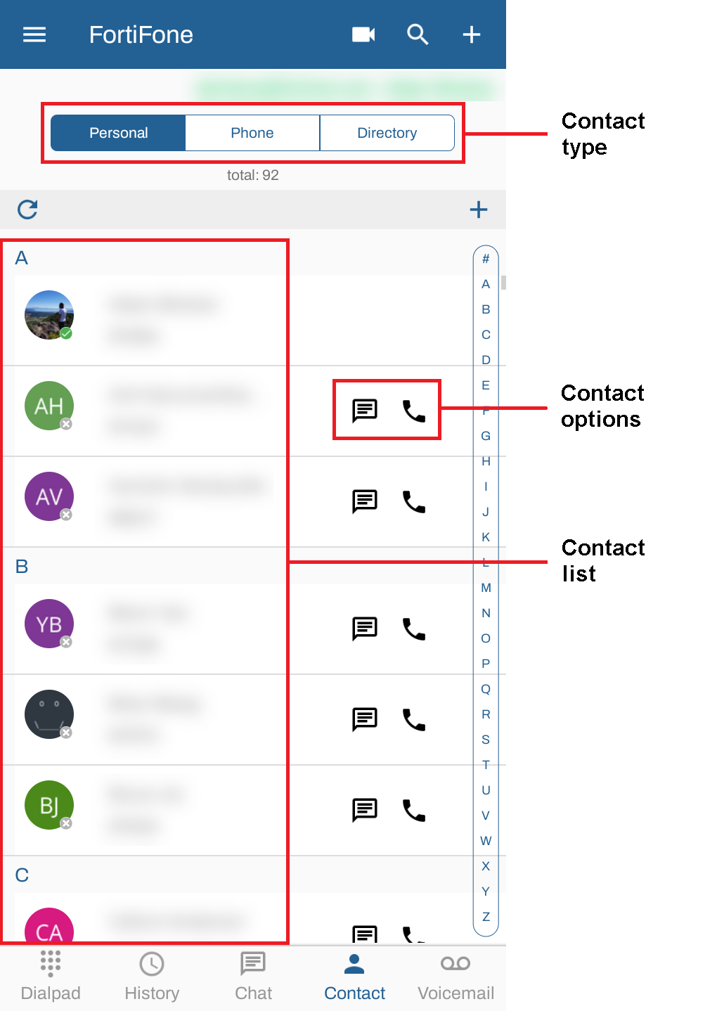 Contact | FortiFone 1.0.0