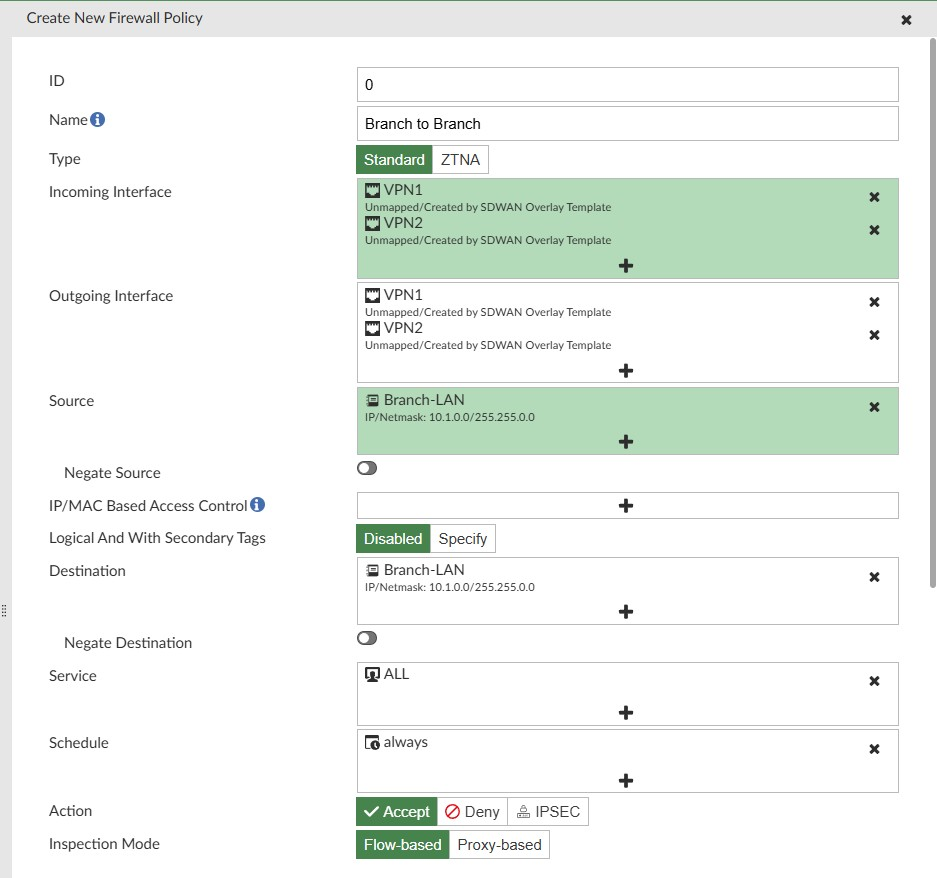 Create policy packages and firewall policies | FortiManager 7.4.0 ...