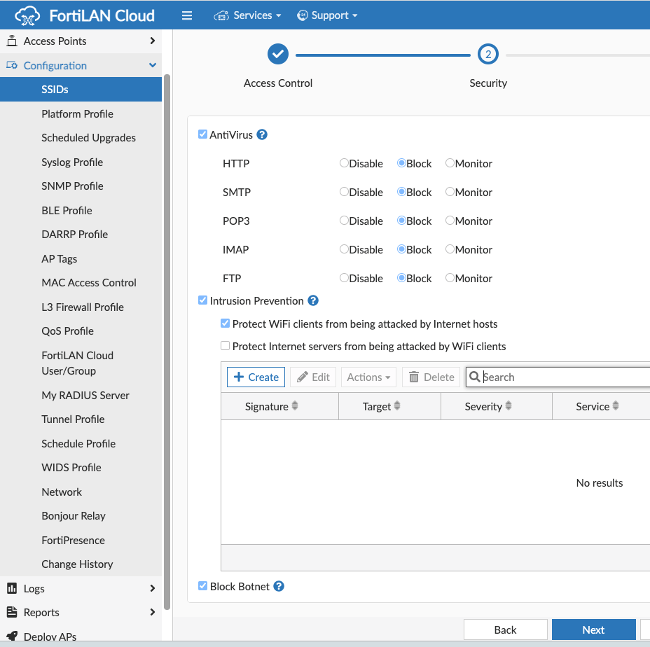 Security | FortiLAN Cloud 24.2.0 | Fortinet Document Library