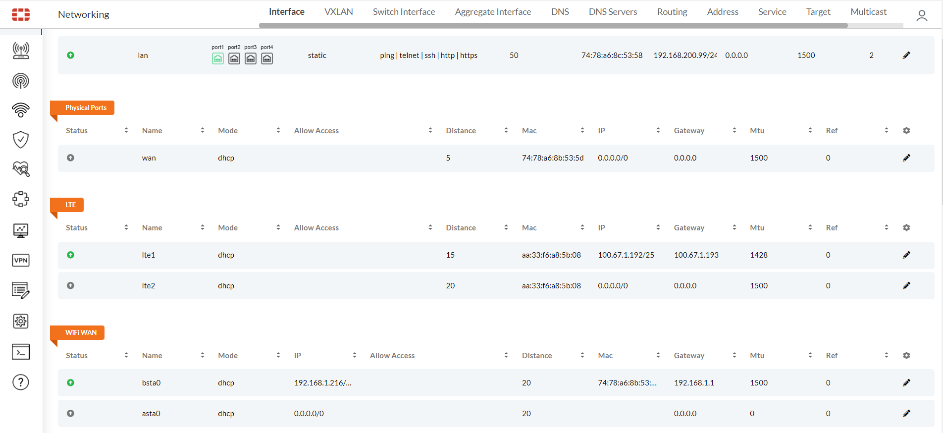 Step 3: Verify WiFi WAN interface status | FortiExtender 7.4.3 ...